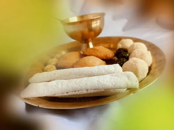 Assamese Traditional Food Items Pitha Laddu Doi Sira Assamese Gamosa ...
