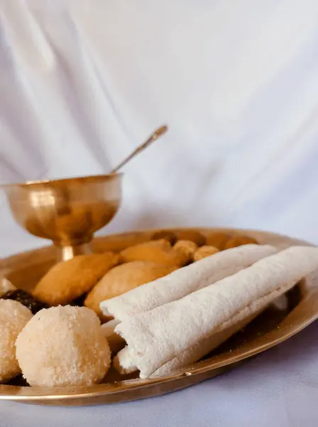 Assamese Traditional Food Items Pitha Laddu Doi Sira Assamese Gamosa ...