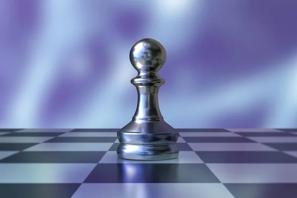 Orange Blue Chess Pawns Chess Board Ready Battle Side View Stock Photo ...