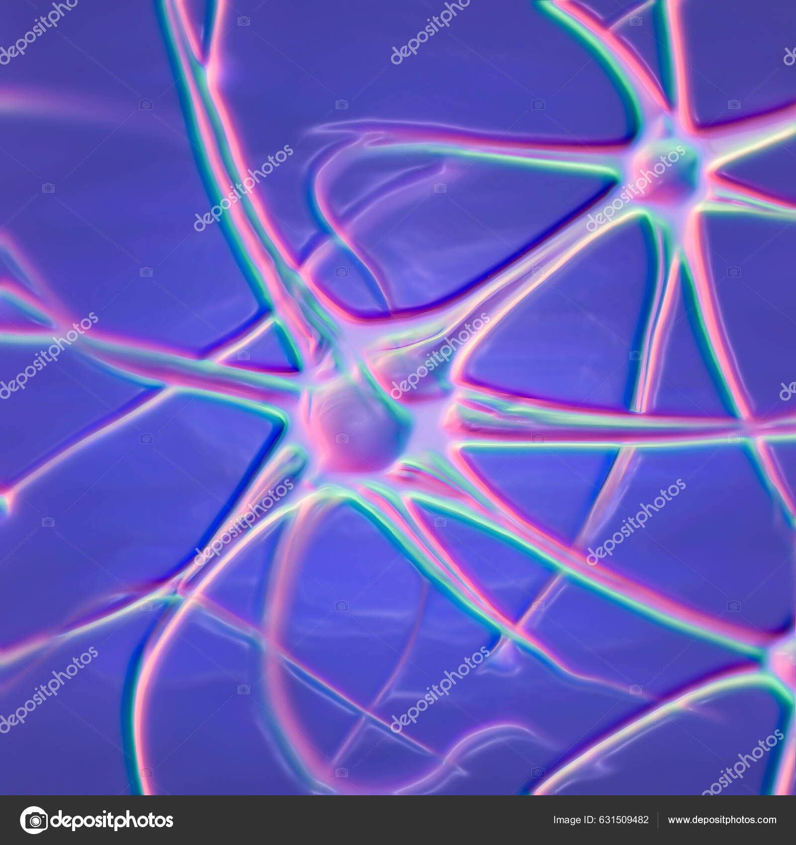 Neurons Brain Cells Neural Network Scientific Illustration Stock Photo ...