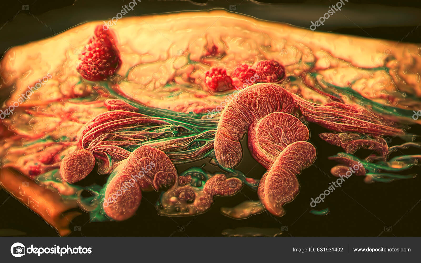 Growth Tumor Cancer Gross Pathology Illustration Style Old Pathology ...