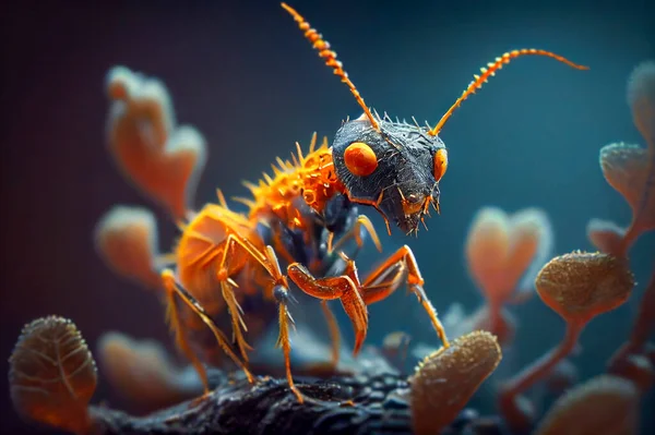 Cordyceps Parasitic Fungus Growing Ant Also Known Zombie Ant Fungus ...