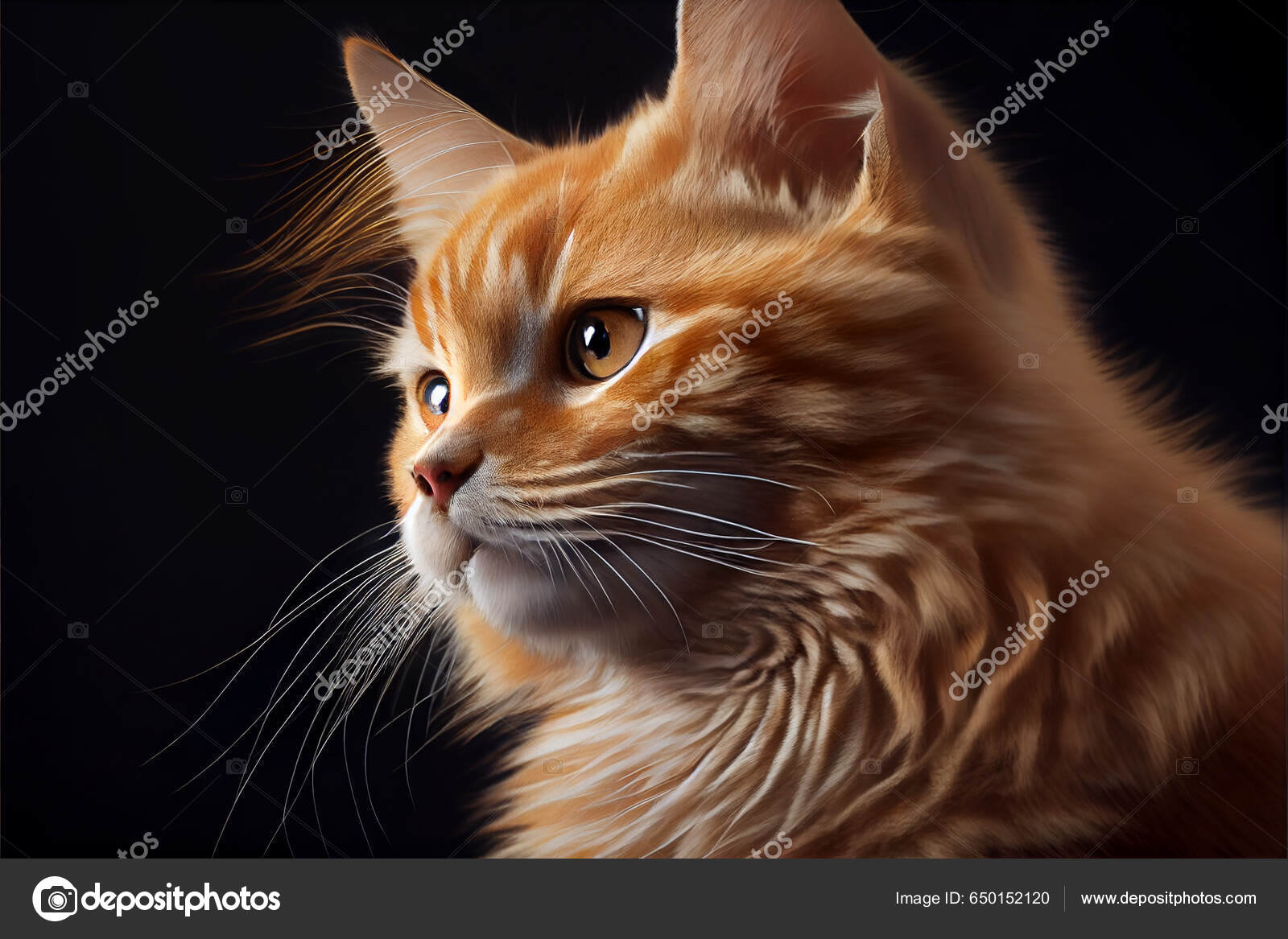 Fluffy Dark Orange Cat