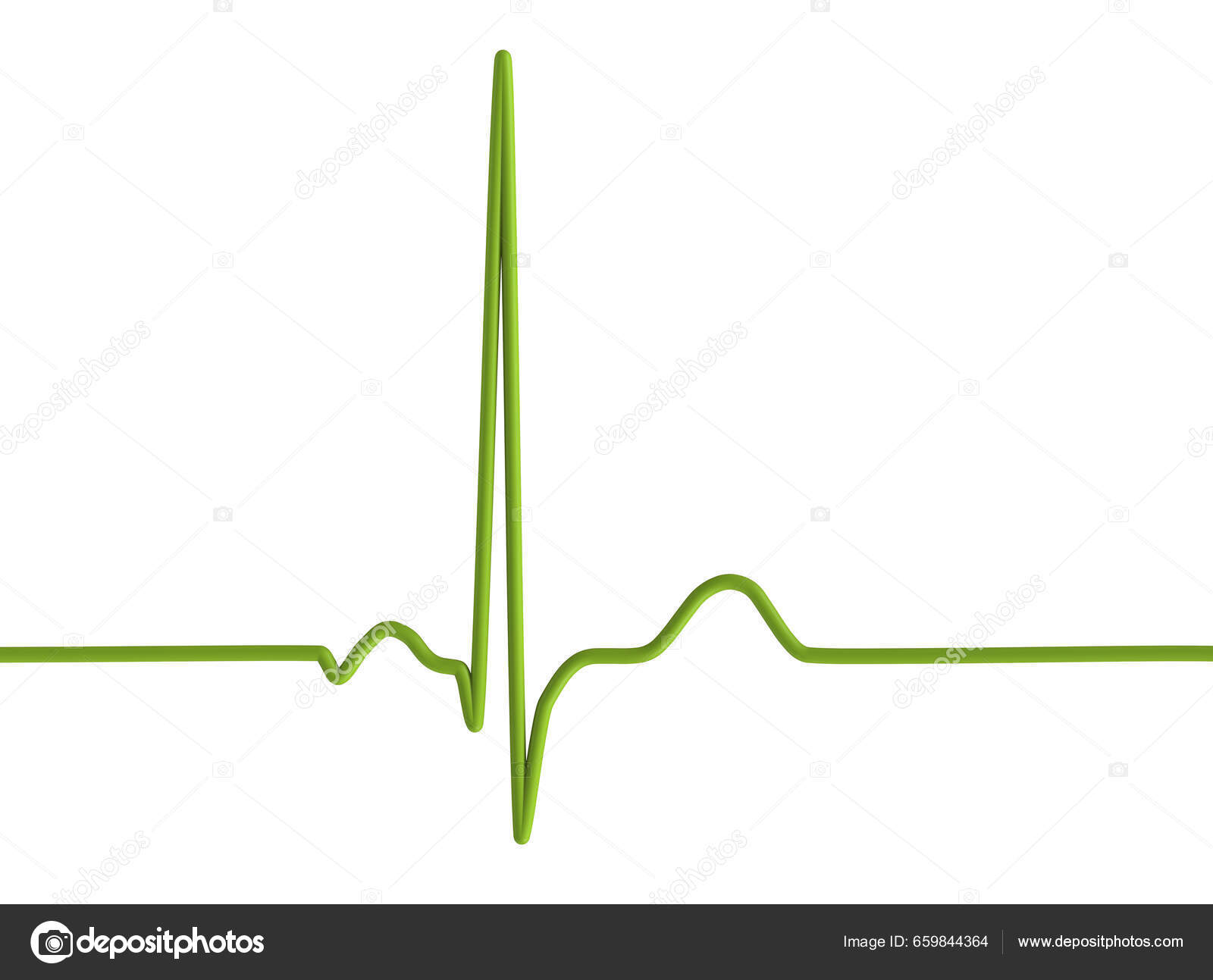 Electrocardiograma Ecg Normal Ilustración Que Muestra Actividad ...