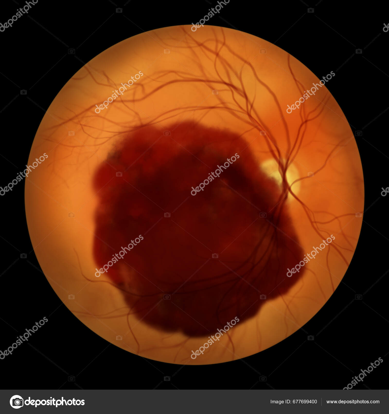 Ilustrasi Medis Dari Pendarahan Subbretinal Yang Diamati Selama ...