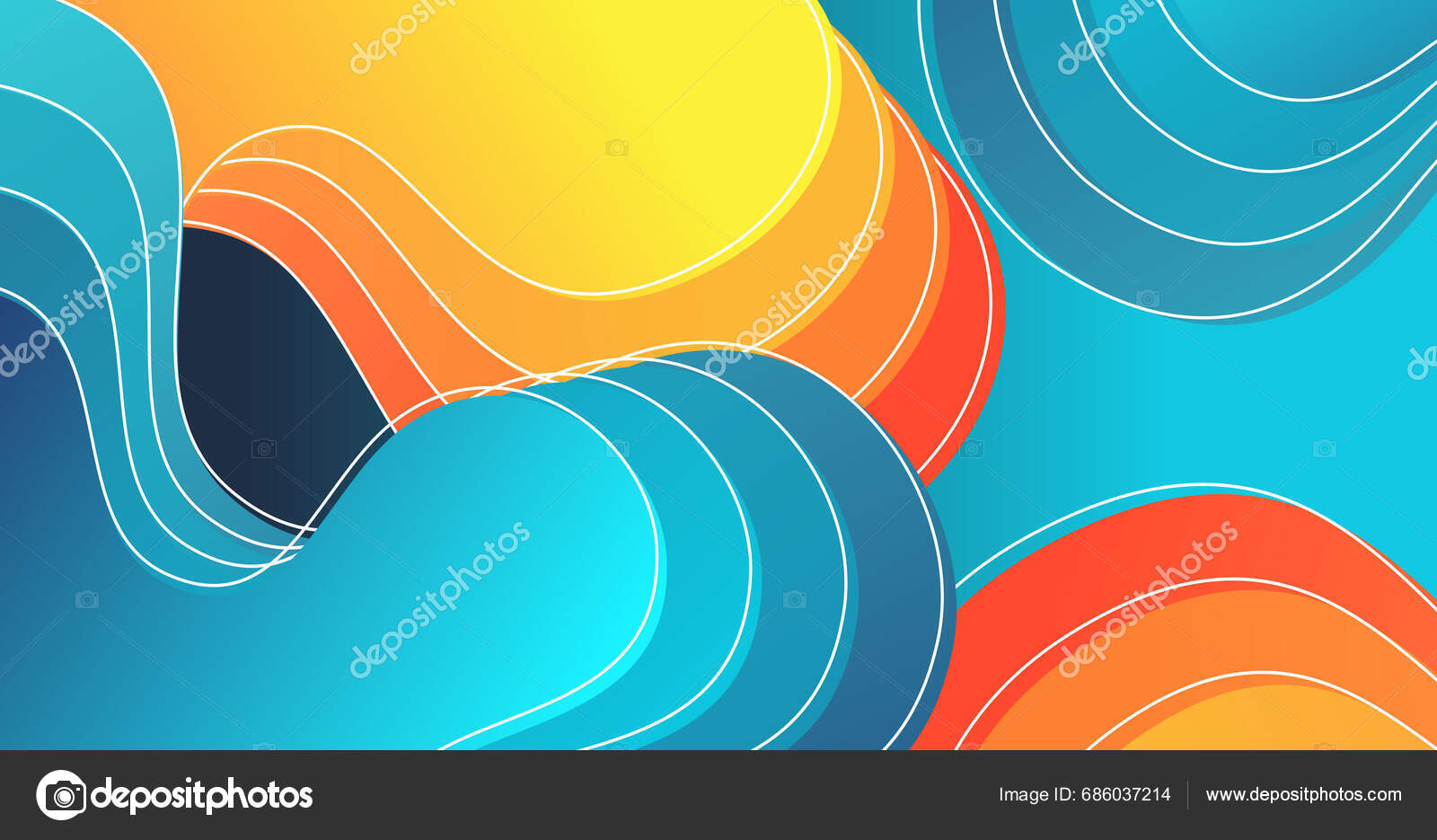 Abstract Liquid Wave Background Colorful Background Fluid Wavy Shapes ...