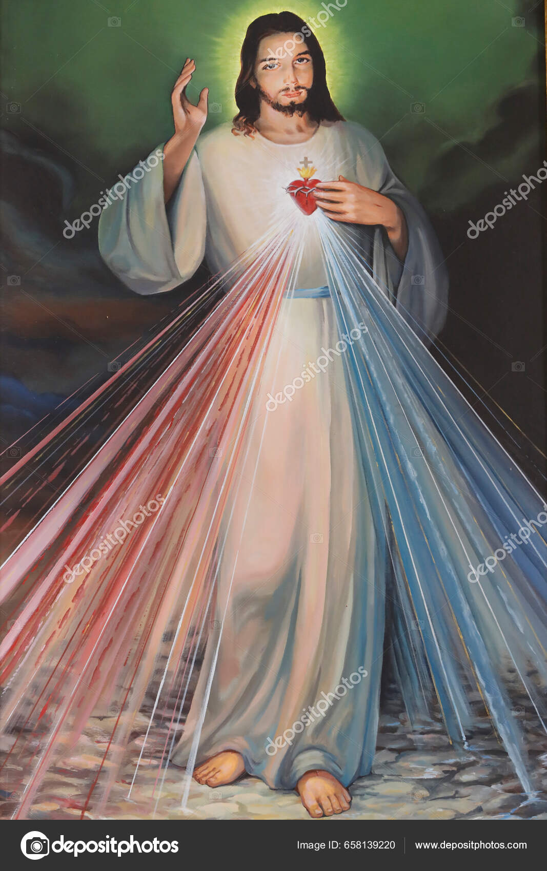 Temple Monte Grisa Divine Mercy Sacred Heart Jesus Italy – Stock ...