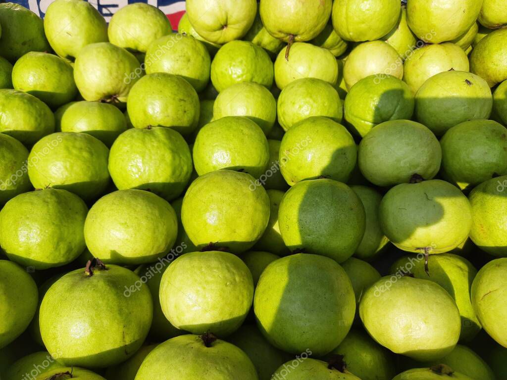Fondo de frutas de guayaba. Es una fruta tropical común. Sus otros ...