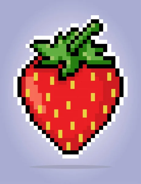 Strawberry pixel art imágenes de stock de arte vectorial | Depositphotos