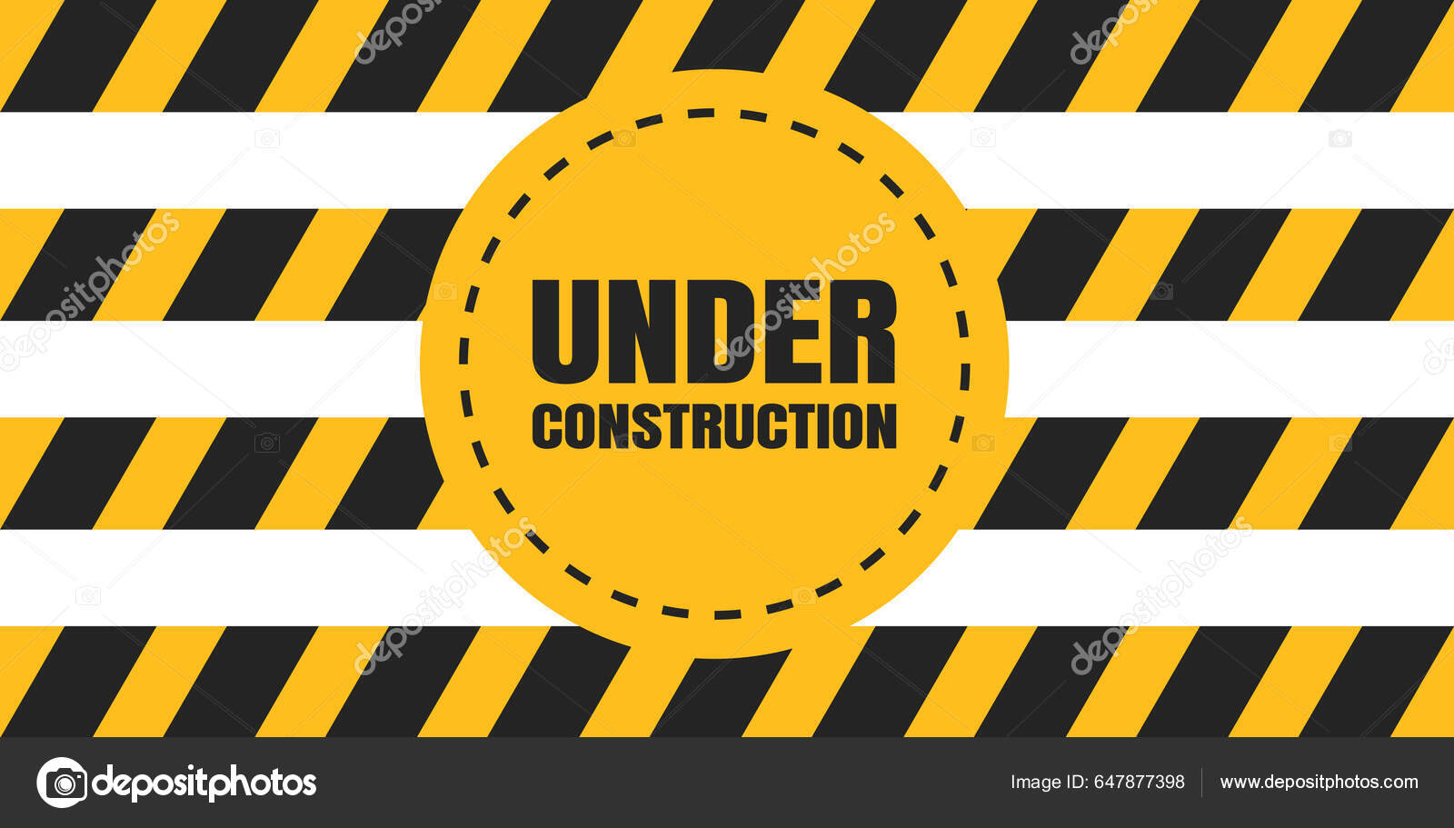 Under Construction Sign Vector