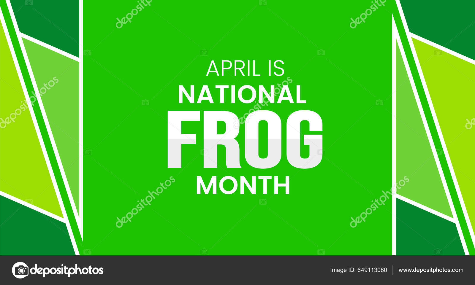 National Frog Month Background Banner Design Template Celebrated April ...