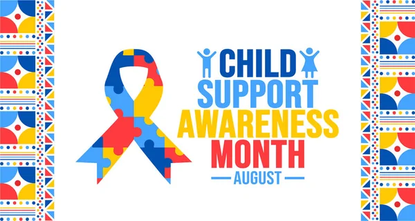 August Children's Eye Health Safety Month Background Template Holiday ...