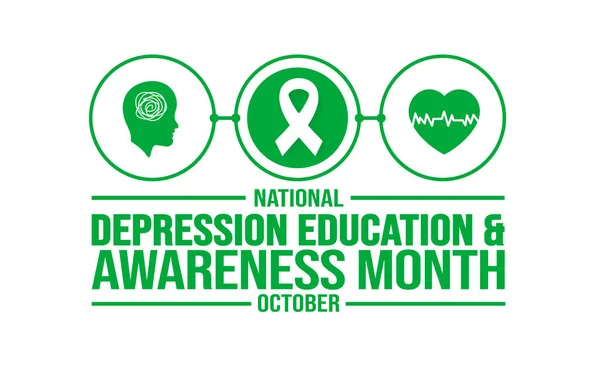October Mental Illness Awareness Month Background Template Holiday ...