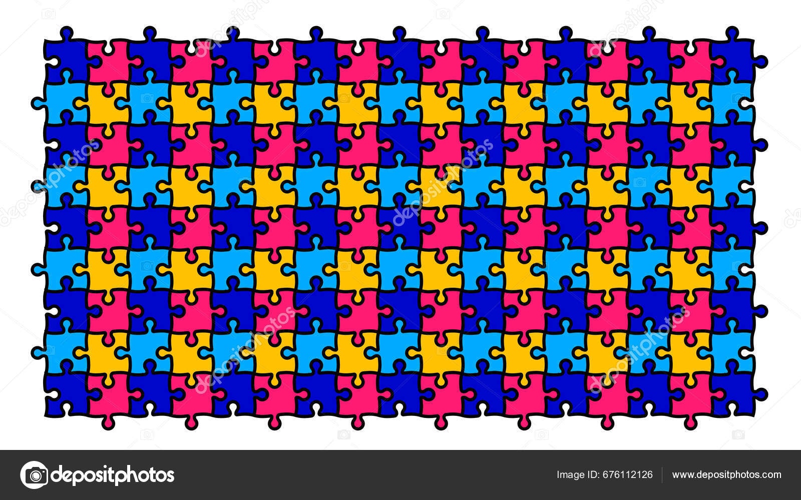 World Autism Awareness Day Puzzle Pieces Pattern Background Template ...