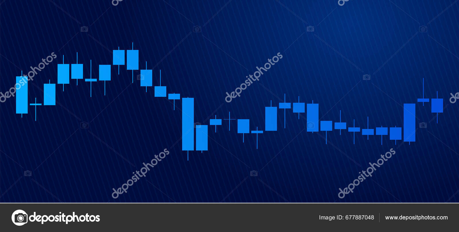 Trading Stock Chart Blue Technology Background Template Trade Chart ...