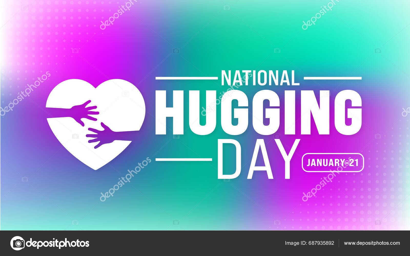 National Hugging Day Background Design Template Use Background Banner ...