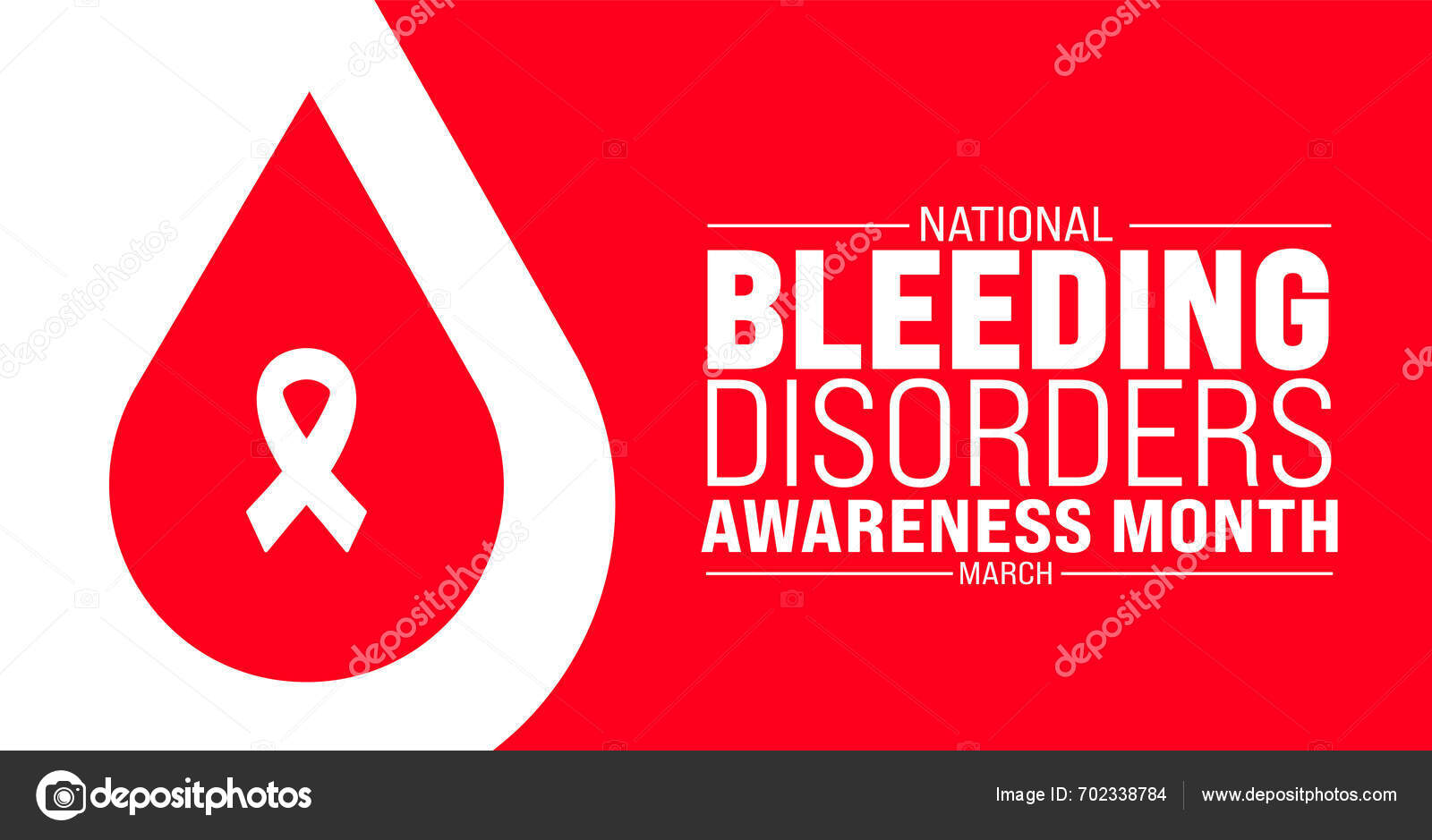 March National Bleeding Disorders Awareness Month Background Template ...
