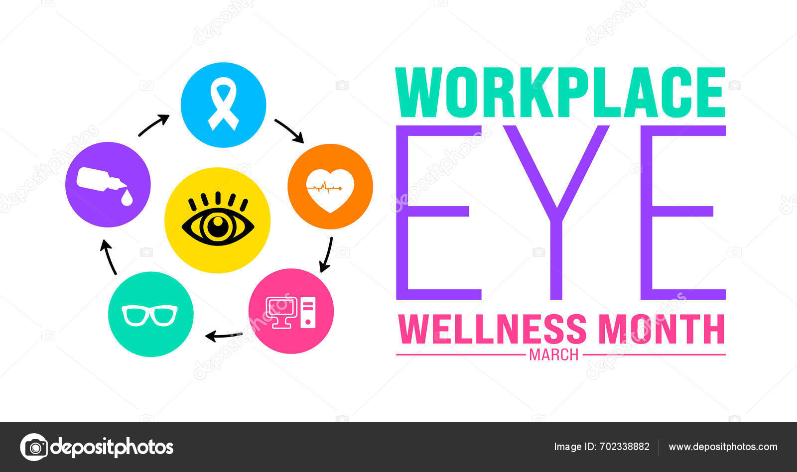 March Workplace Eye Wellness Month Background Template Holiday Concept ...