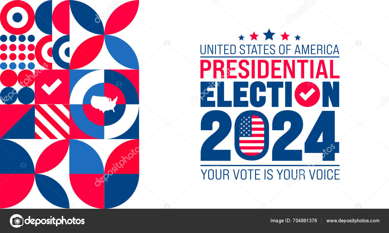 Usa Election 2024 Background Design Template Usa Flag 2024 Presidential ...