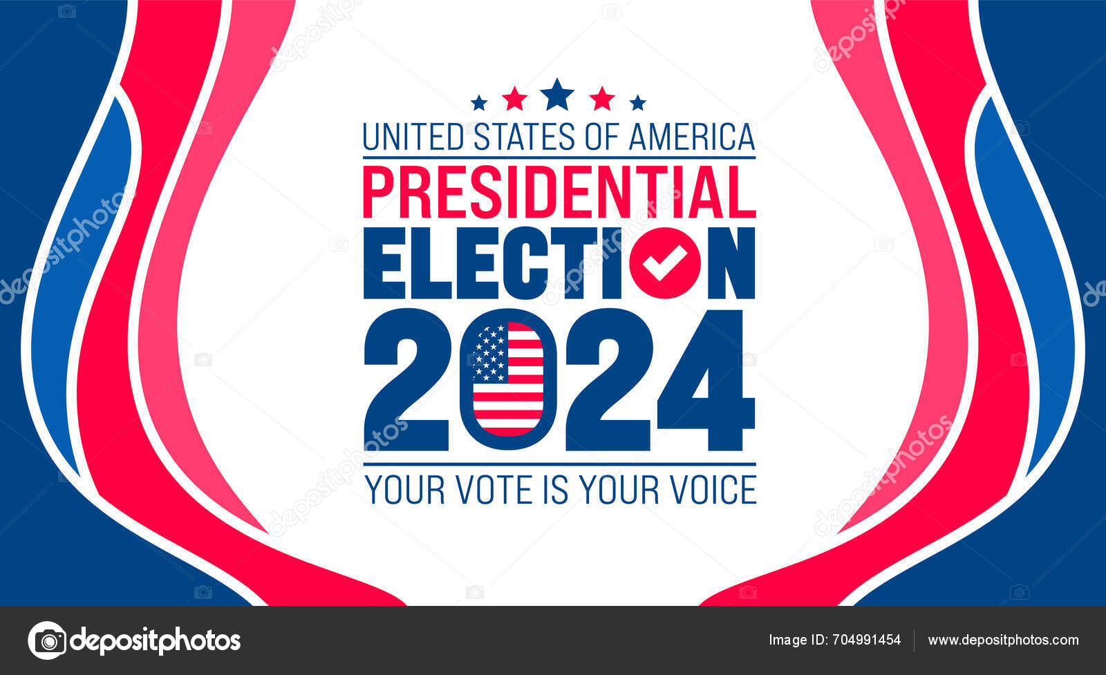 Usa Election 2024 Background Design Template Usa Flag 2024 Presidential ...