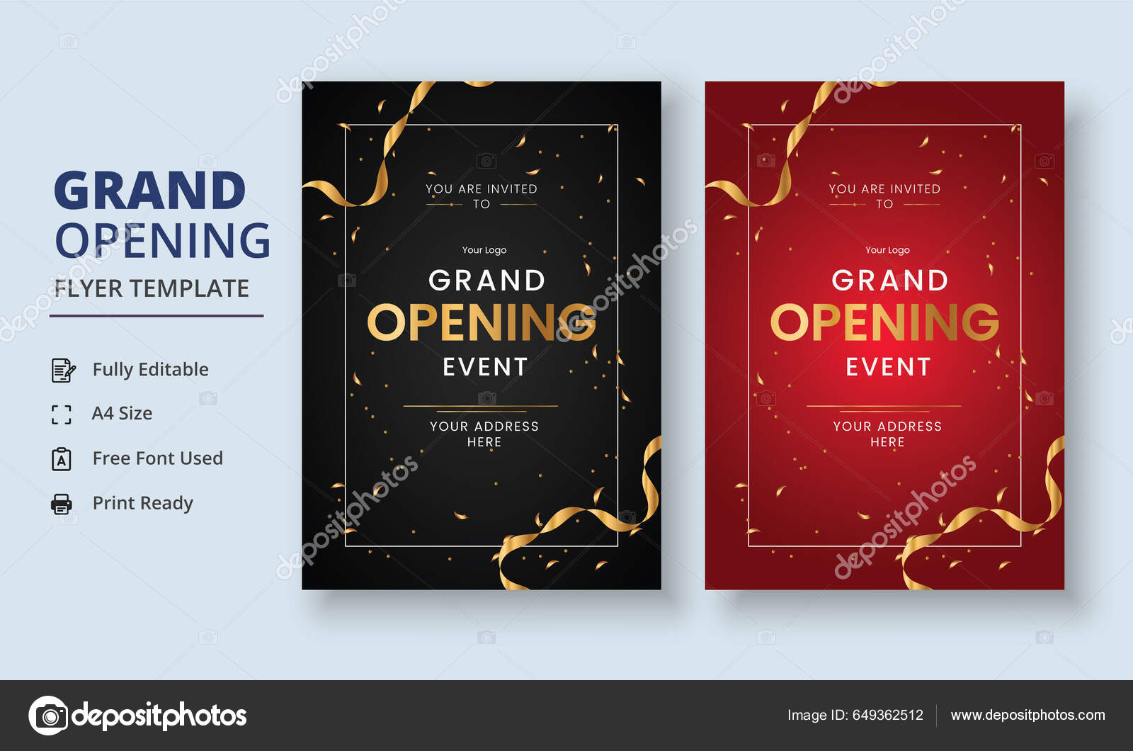 Grand Opening Flyer Mall Realistisk Grand Opening Inbjudan Invigning ...