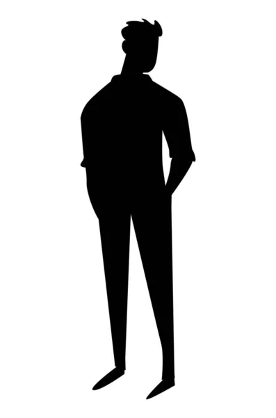 Silueta mužské postavy Stock vektory, Royalty Free Silueta mužské ...