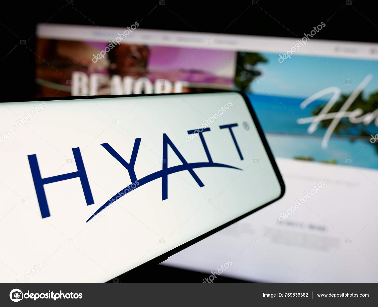 Stuttgart Germany 2024 Mobile Phone Logo Hospitality Company Hyatt ...