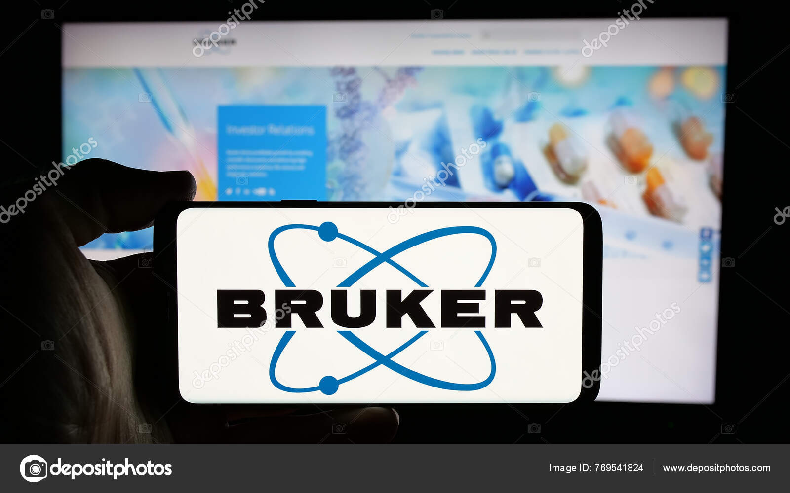Stuttgart Germany 2024 Person Holding Cellphone Logo Instruments ...