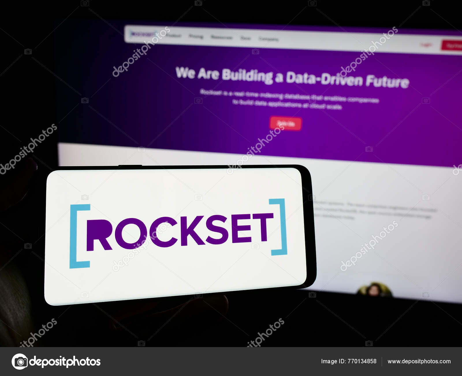 Stuttgart Germany 2024 Person Holding Cellphone Logo Analytics Database ...