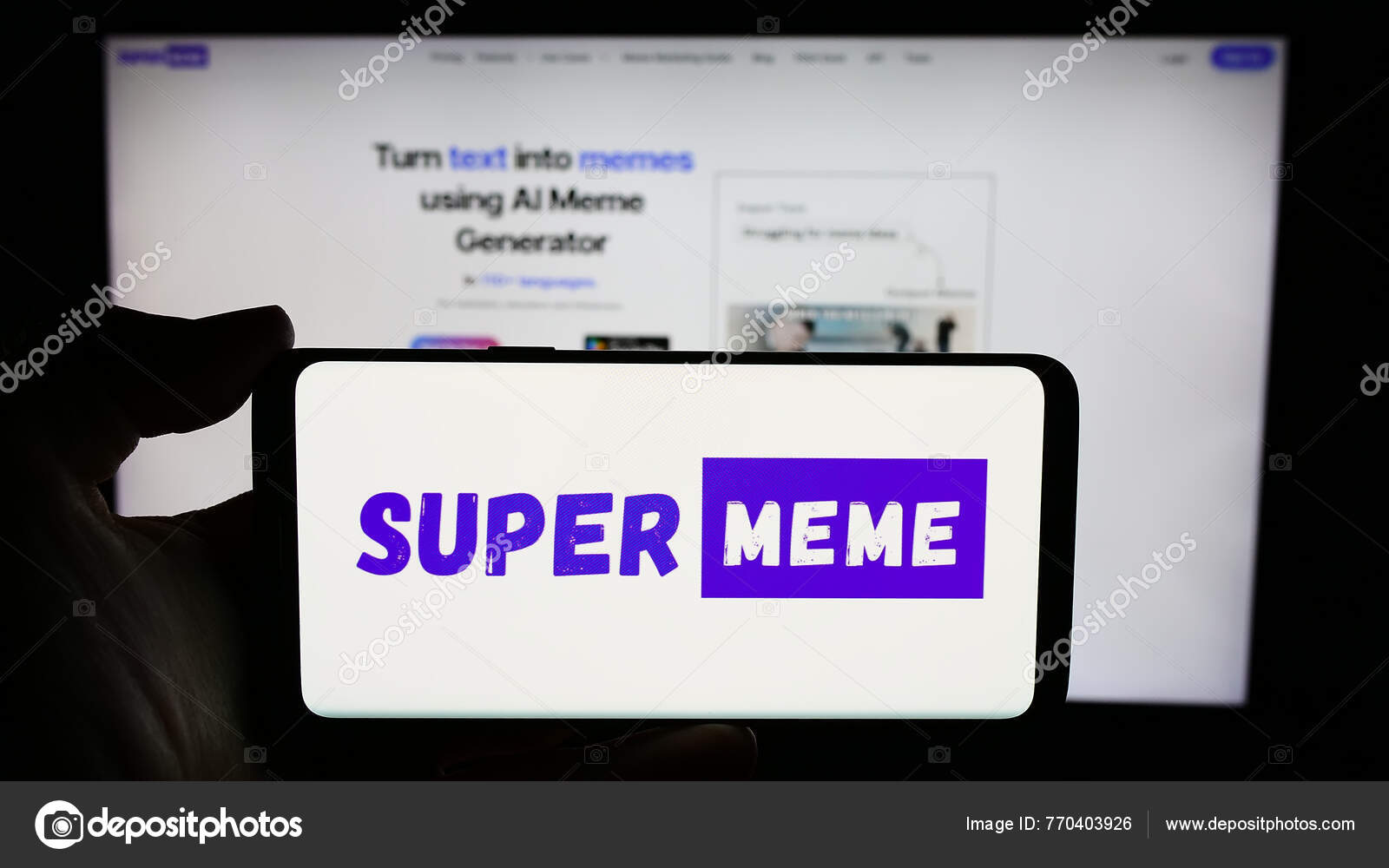 Stuttgart Germany 2024 Person Holding Cellphone Logo Meme Generation ...