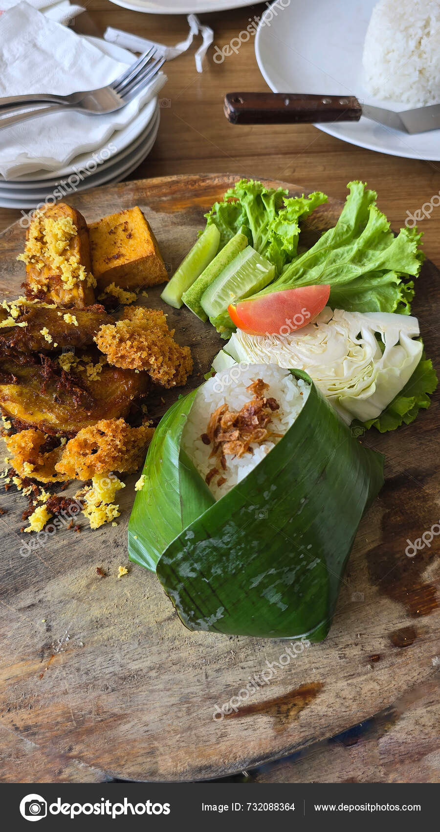 Mixed Fried Grilled Chicken Rice Traditional Indonesian Cuisine Called ...