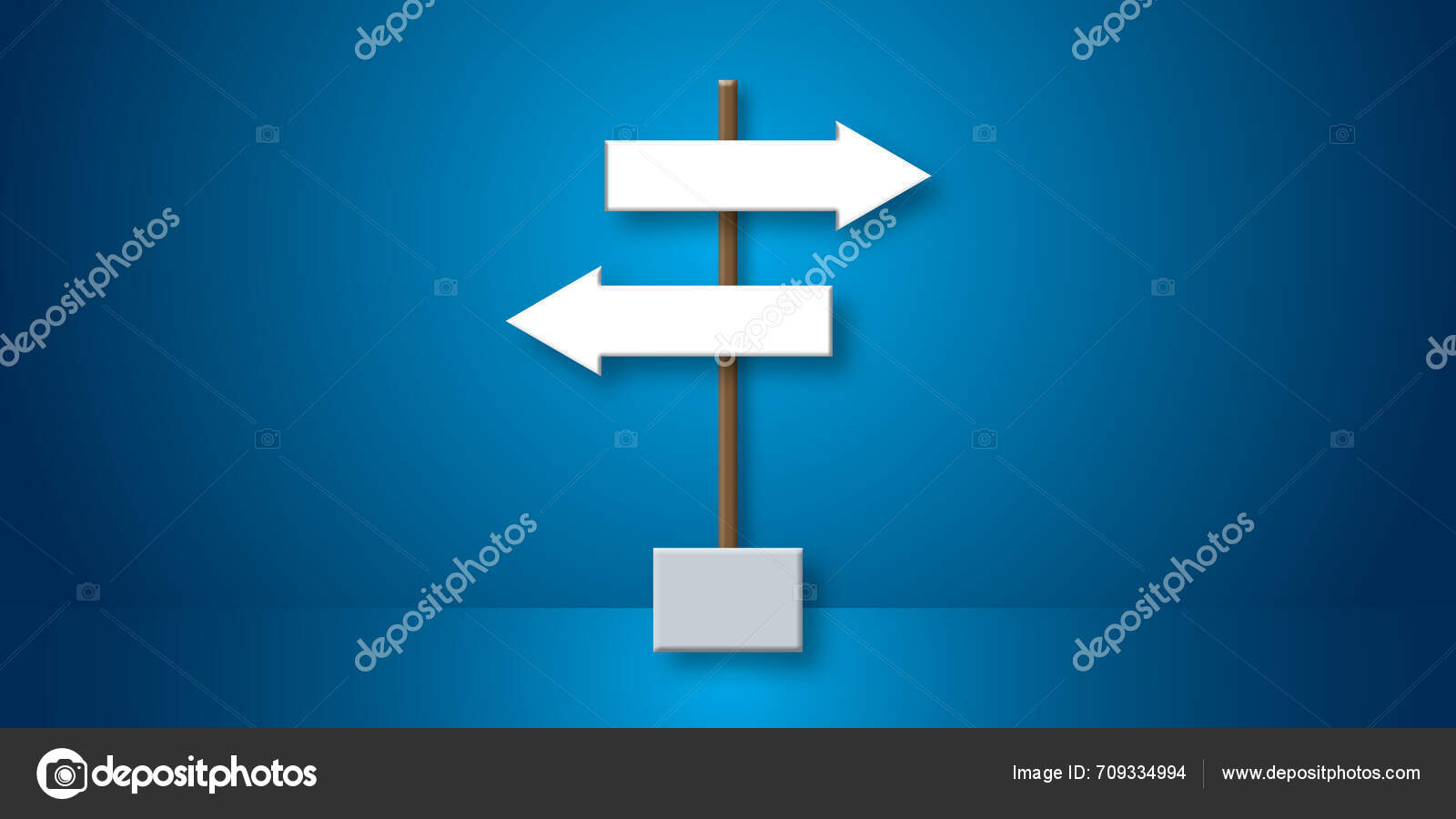 Arrow Signs Pointing Different Directions Light Blue Background Metaphor Conflict — Stock Photo ...