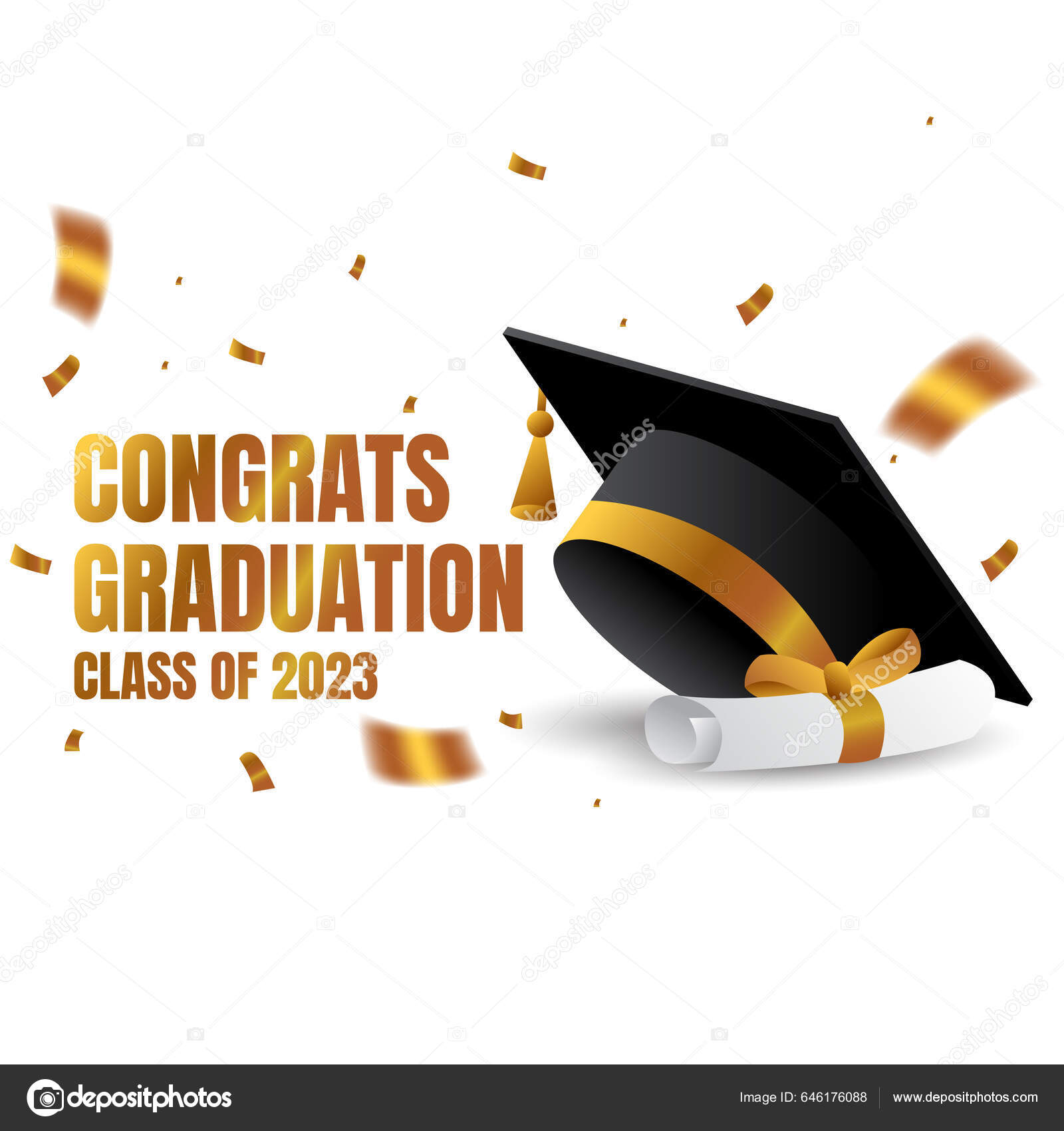 Graduation Card Vector Design