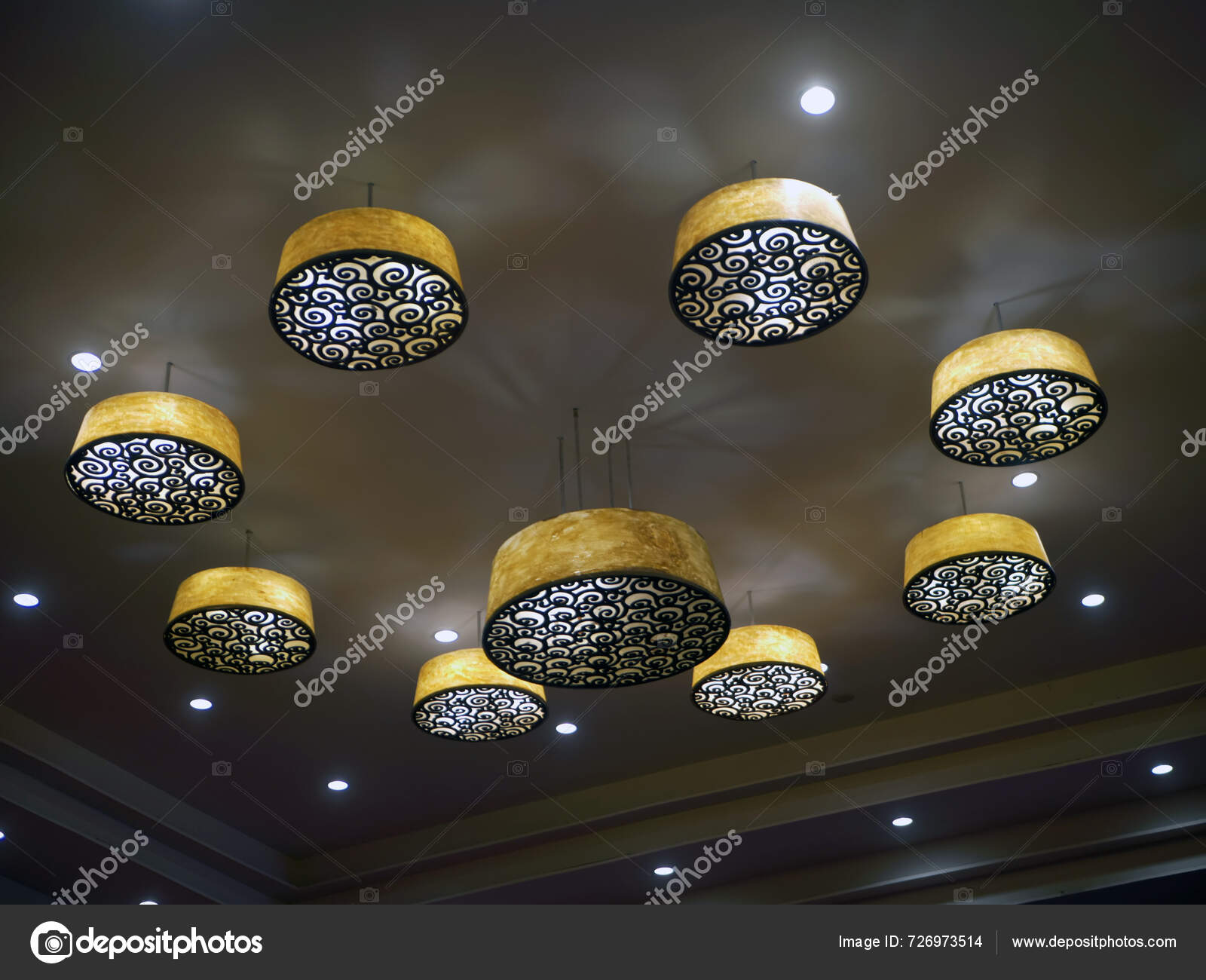 Interior Design Ceiling Lights Building — Stock Photo © Saelanlerez ...