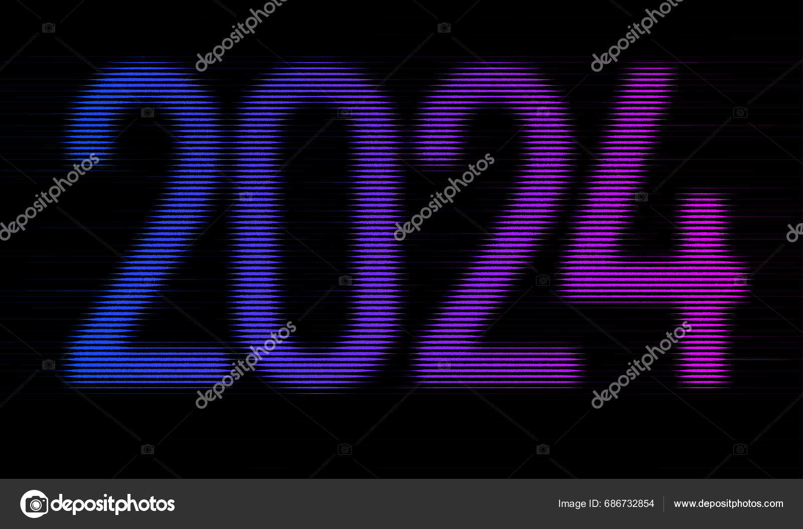 Numbers Year 2024 Retro Plotter Style Vector Halftone Style 2024 Stock ...
