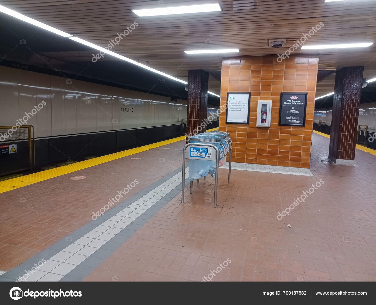 Toronto Canada February 2024 View Kipling Subway Station Green Line ...