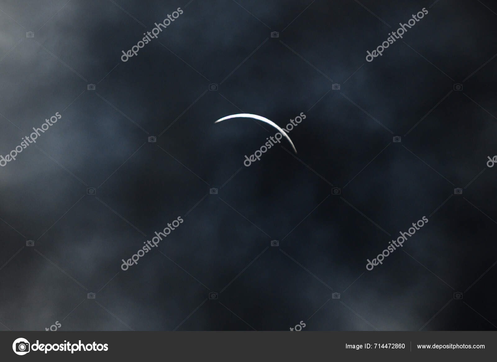Toronto Canada April 2024 Partial Solar Eclipse 2024 Seen Cloudy ...