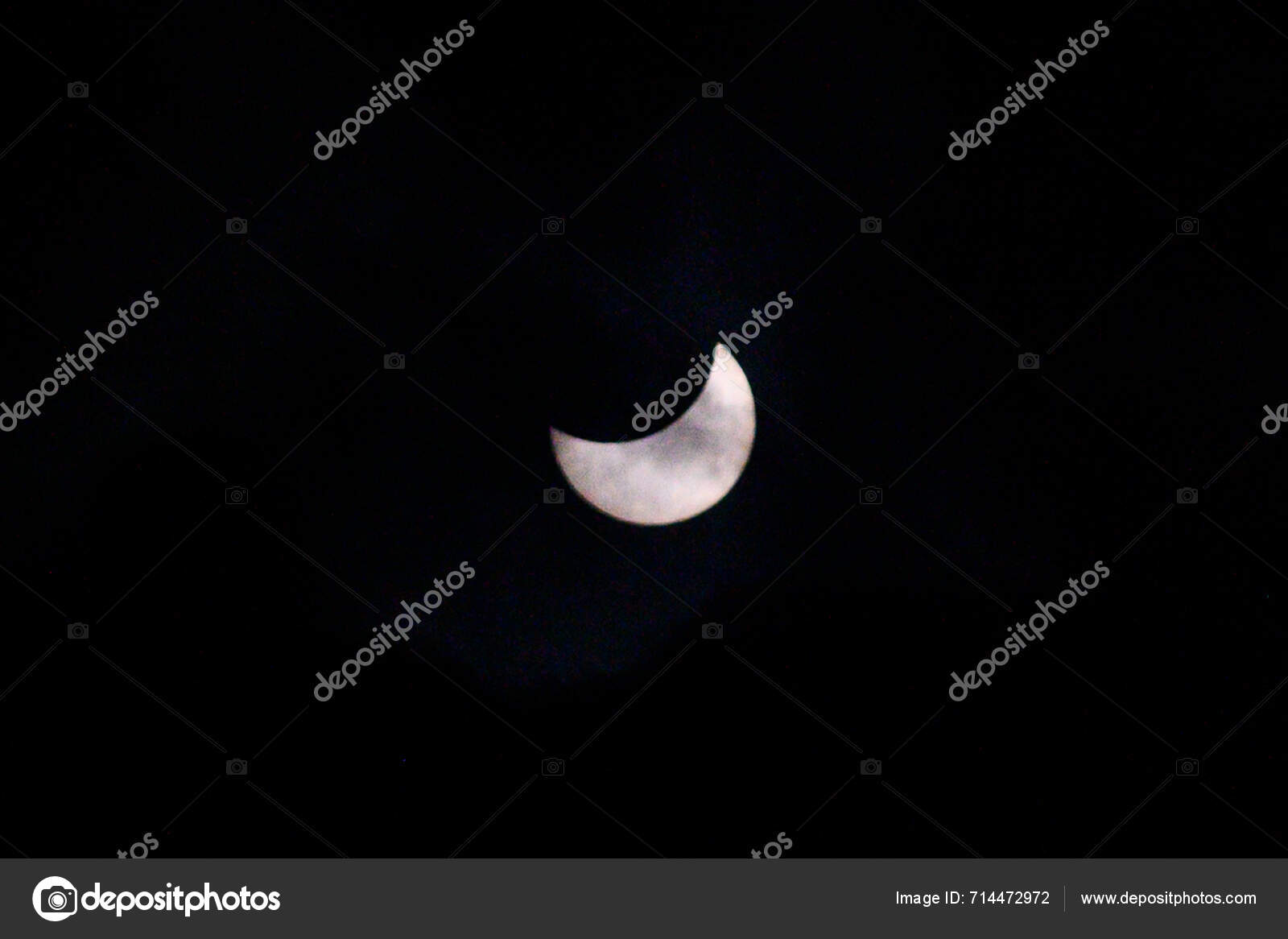 Toronto Canada April 2024 Partial Solar Eclipse 2024 Seen Cloudy ...