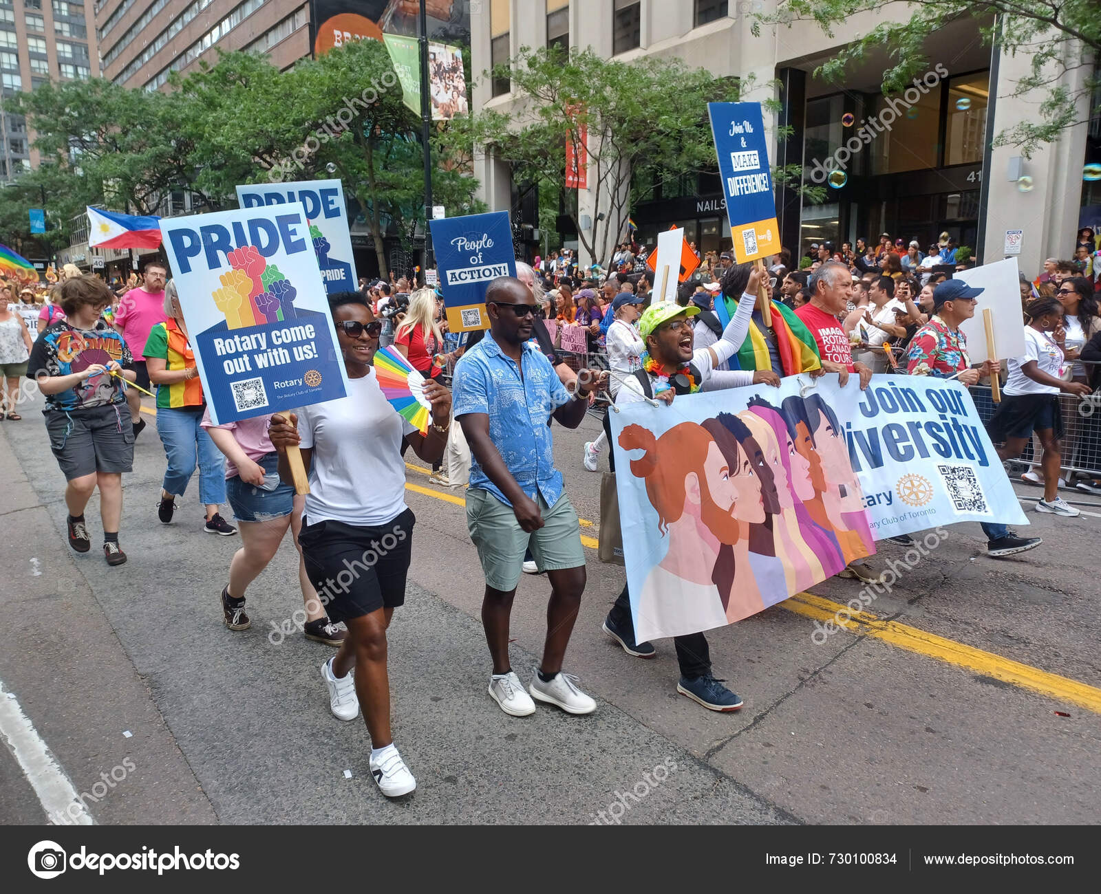 Toronto Canada June 2024 Peoples Take Part 2024 Annual Pride — Stock ...