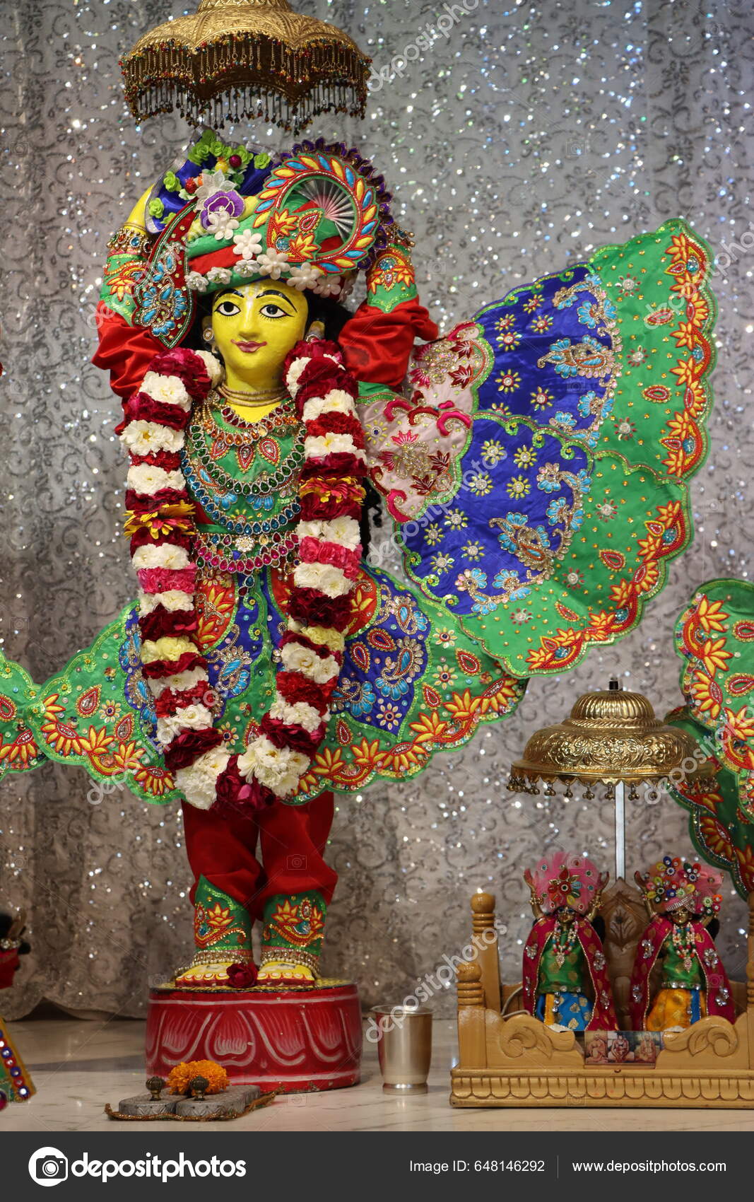 Beautiful Deities Radha Govindji Iskcon Temple Ahmedabad Gujarat Stock ...