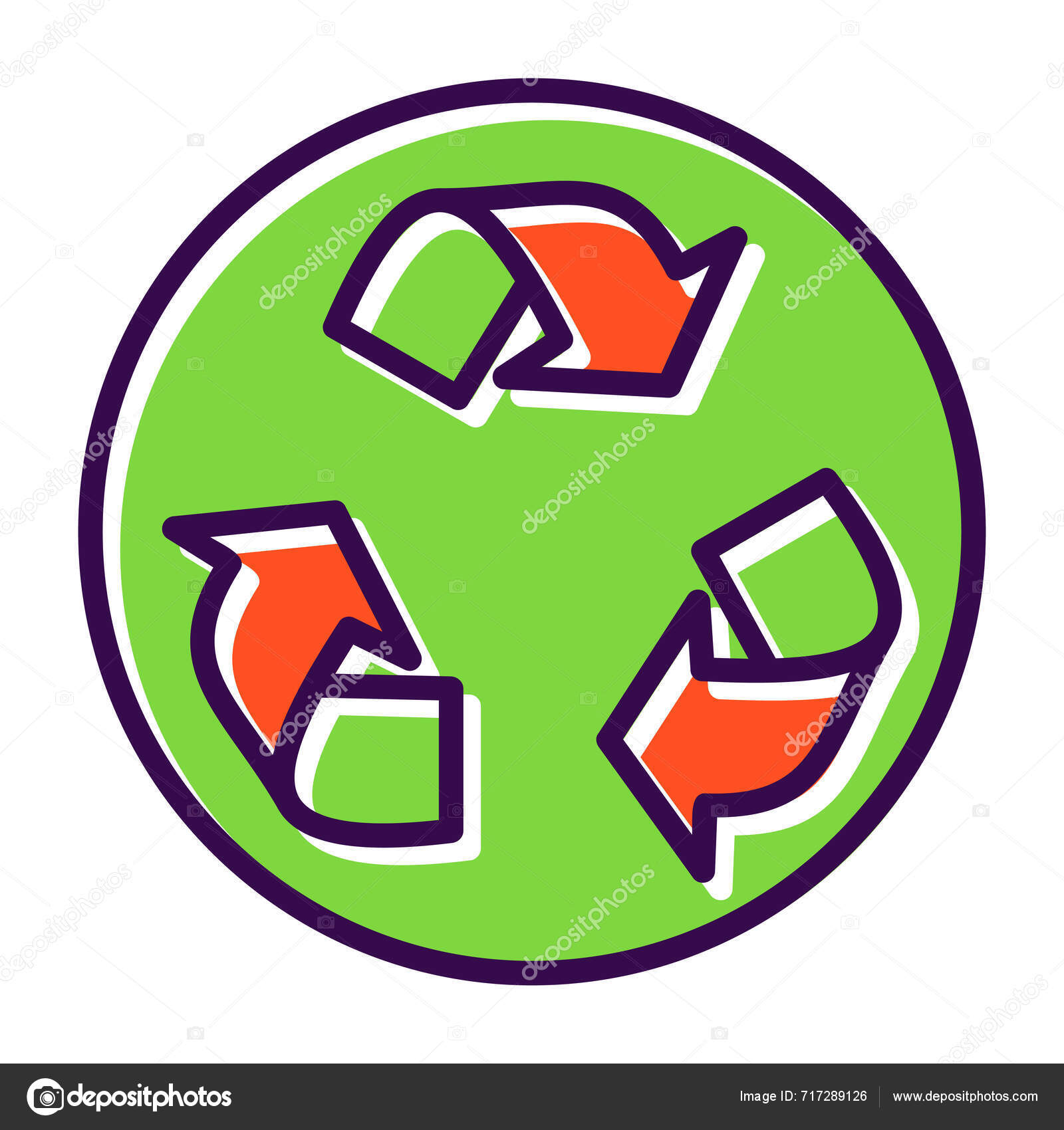Cartoon Erde Recycling
