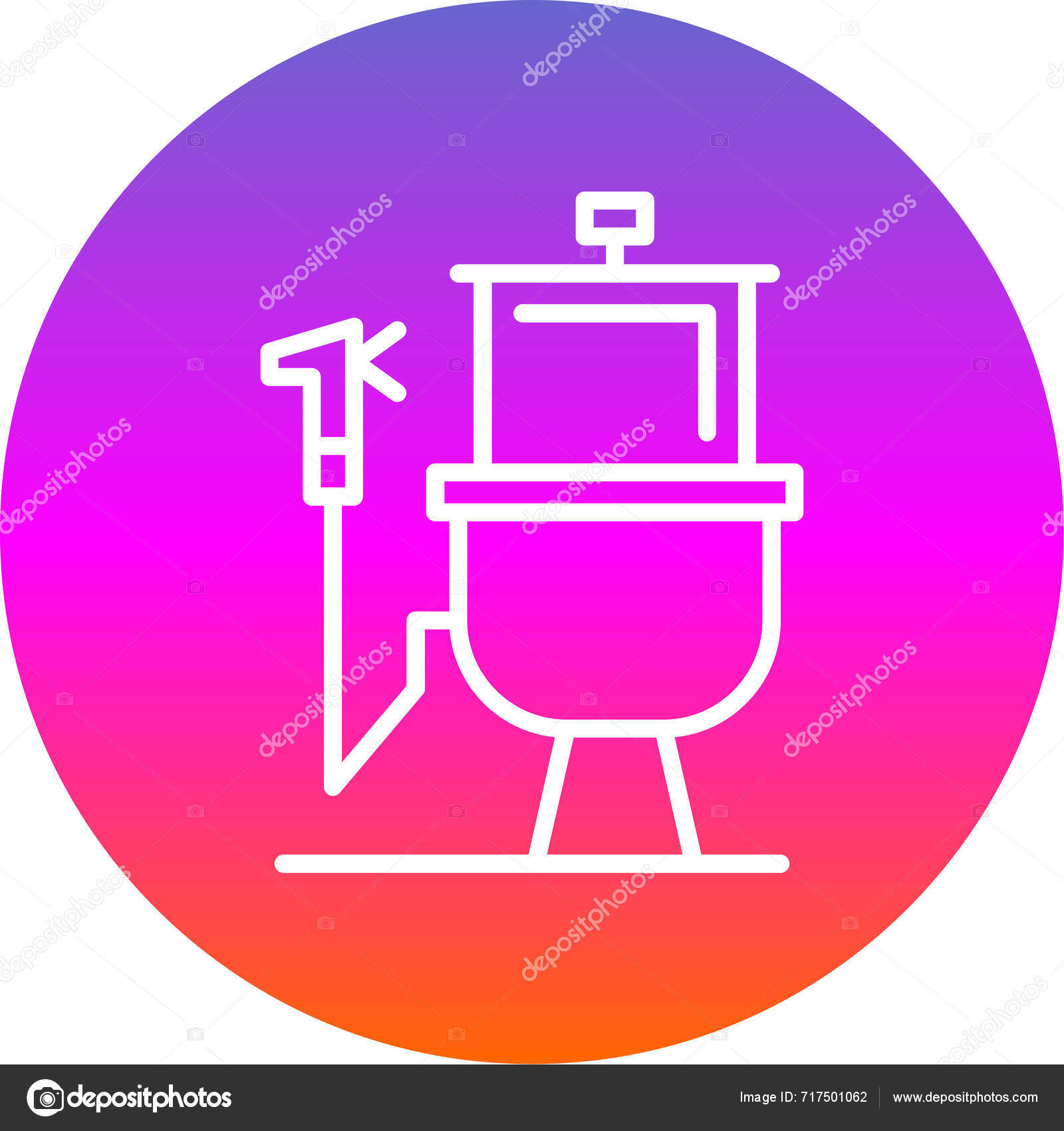 Vector Ilustración Del Símbolo Del Inodoro Vector de stock #717501062 ...