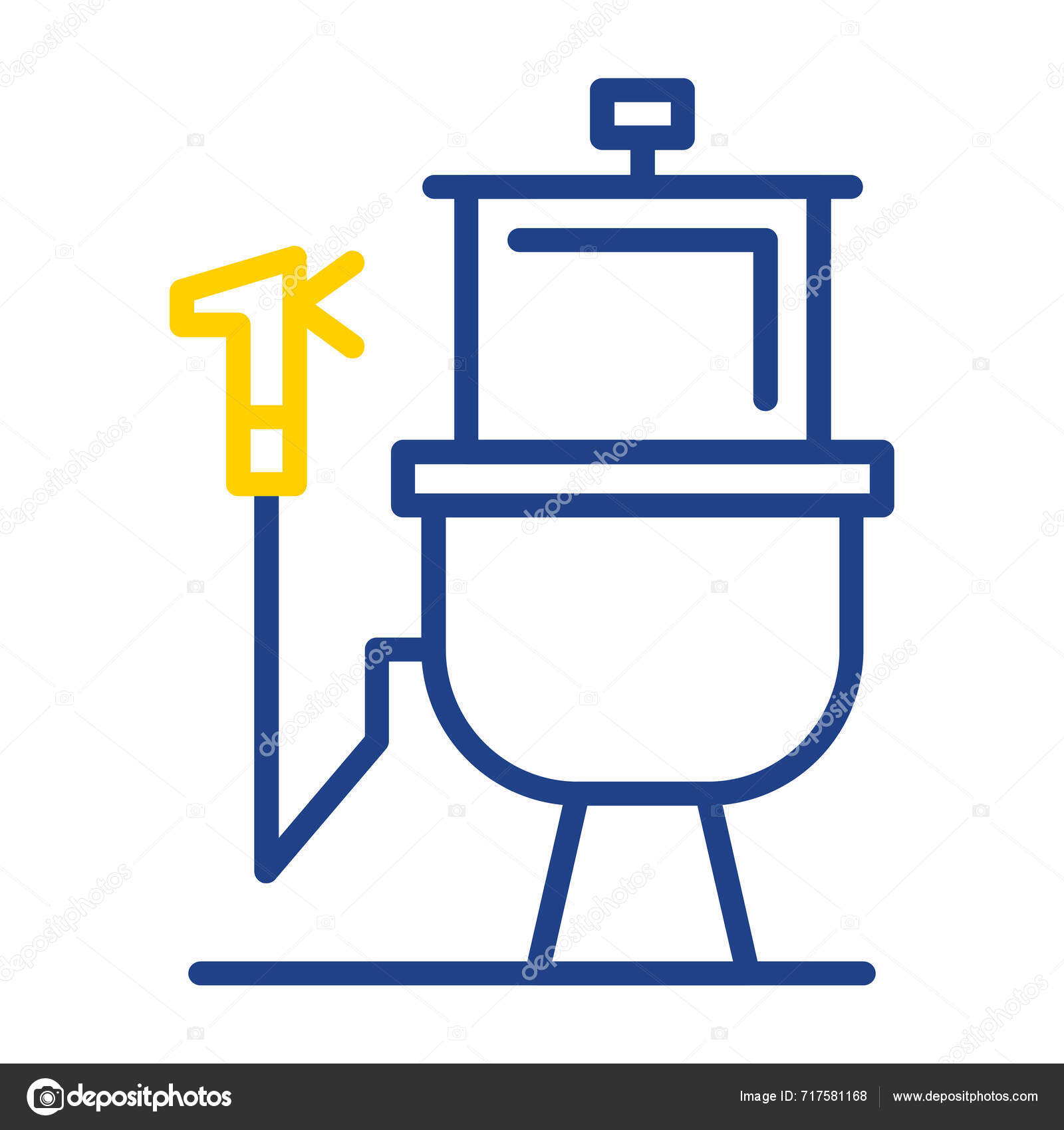 Vector Ilustración Del Símbolo Del Inodoro Vector de stock #717581168 ...