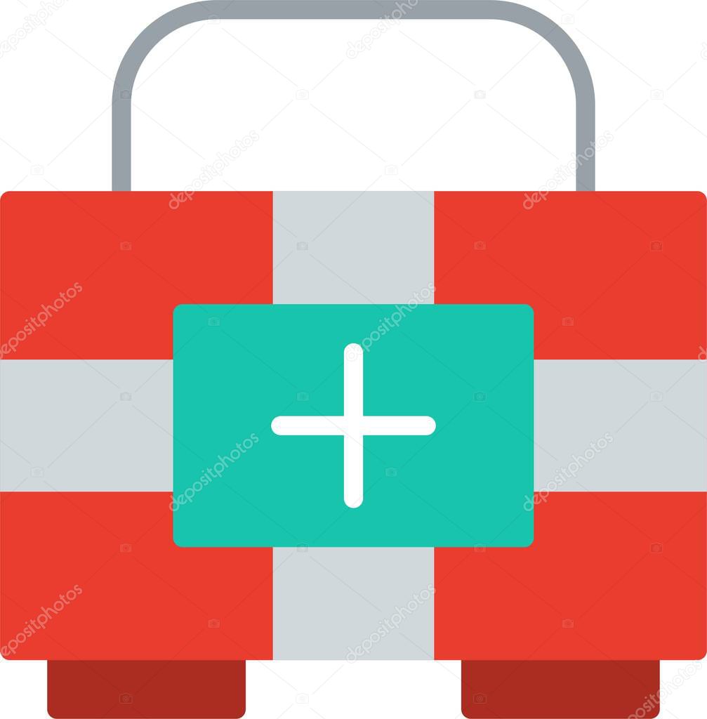 Kit de primeros auxilios Vector plano Diseño de iconos 2025