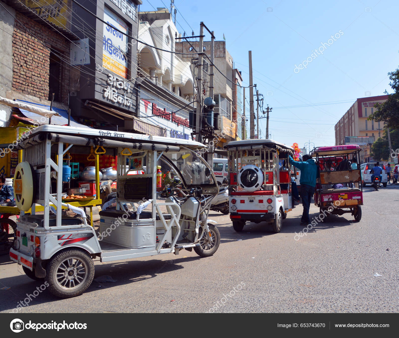 Bikaner Rajasthan India 2023 Auto Rickshaw Motorized Version Pulled ...