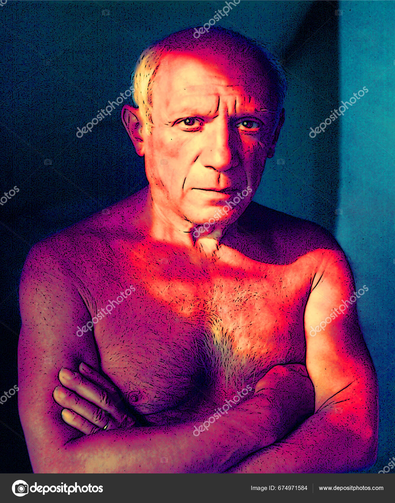 Circa 1955 Pablo Ruiz Picasso Spanish Painter Sculptor Printmaker ...