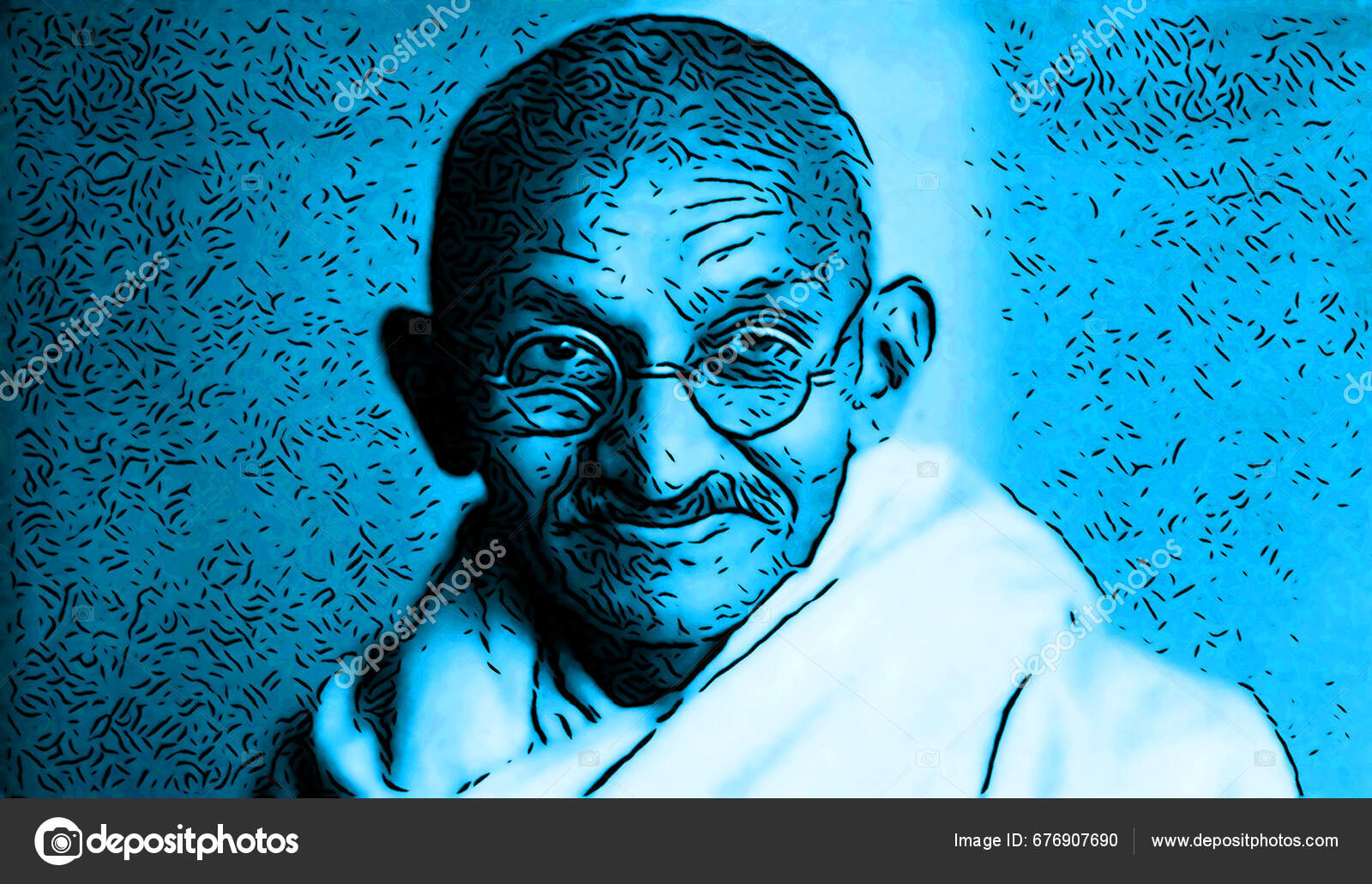 Circa 1500 Mohandas Karamchand Gandhi的流行艺术 是一位印度律师 反殖民民族主义者和政治伦理学家 ...