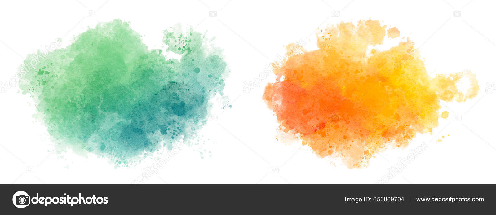 Taches Vectorielles Aquarelle Fond Pour Titre Logo Vecteur par ...