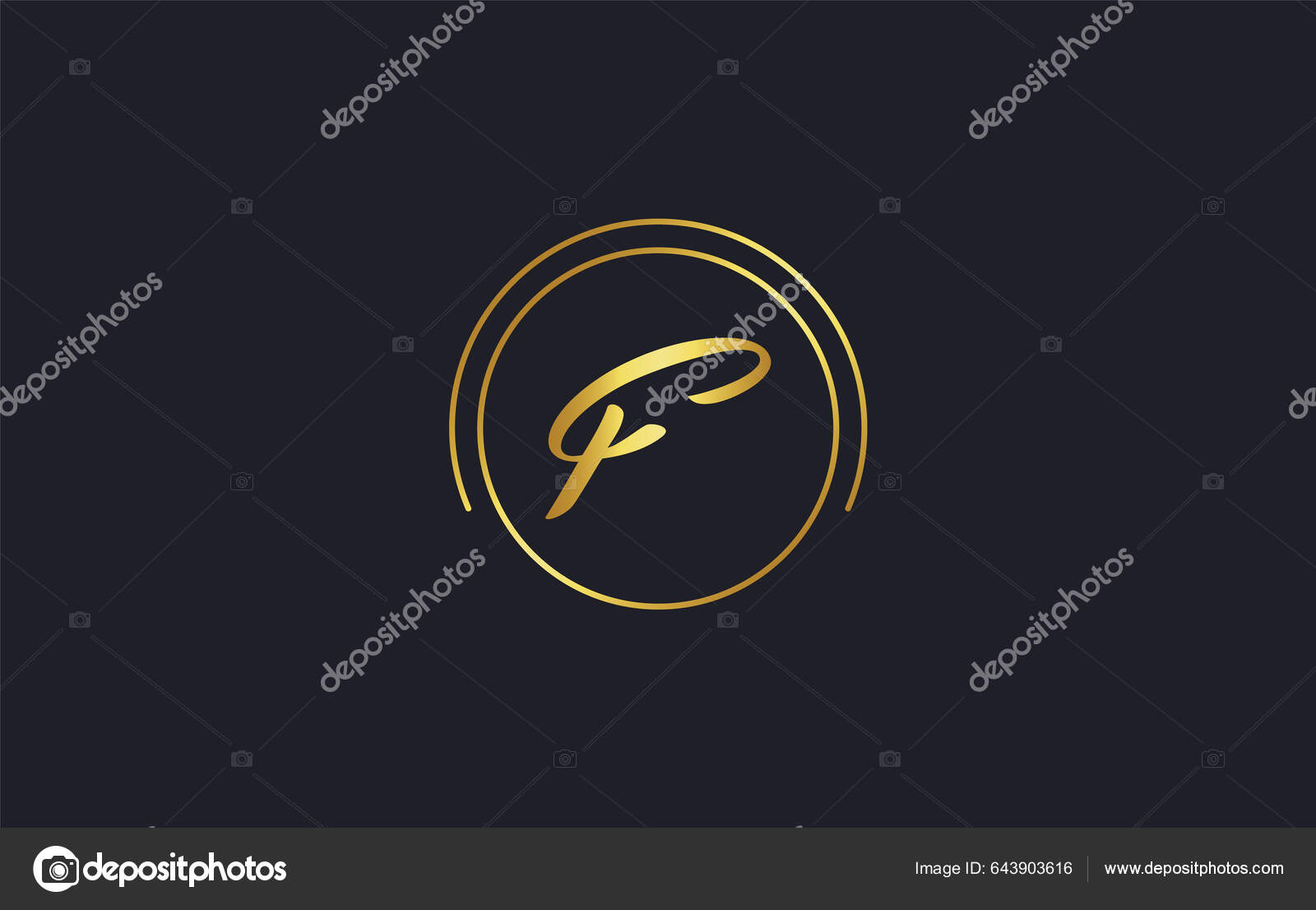 Image vectorielle Circle Icon Letter Golden Circle Favicon Vector ...