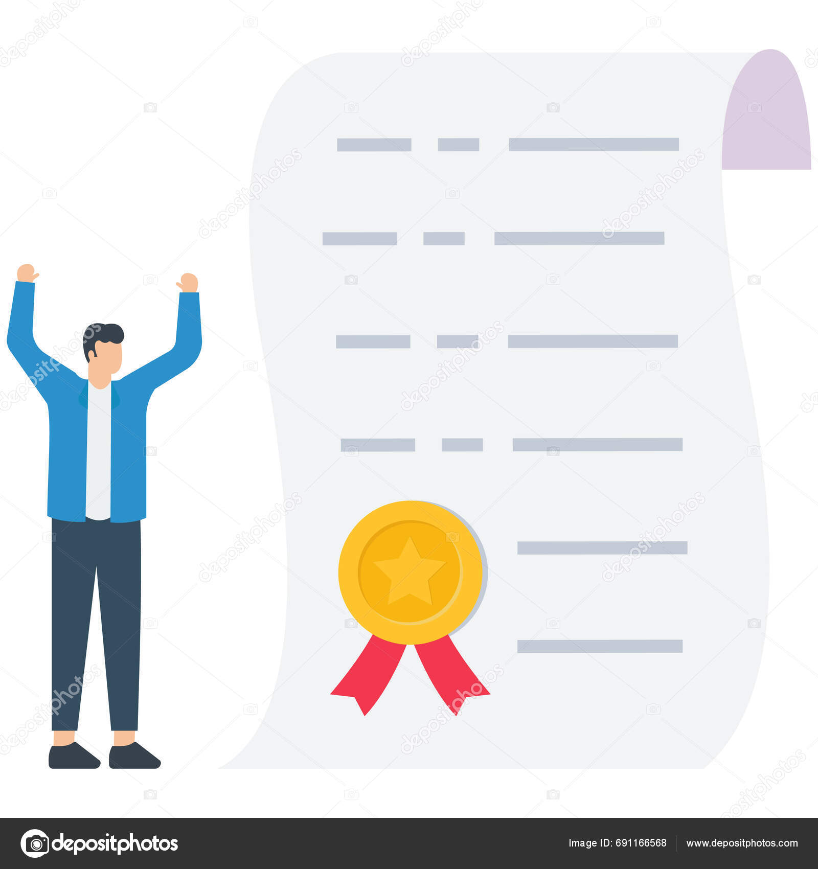 Certificate Taking Course Award Excellent Work Education Certified Star ...